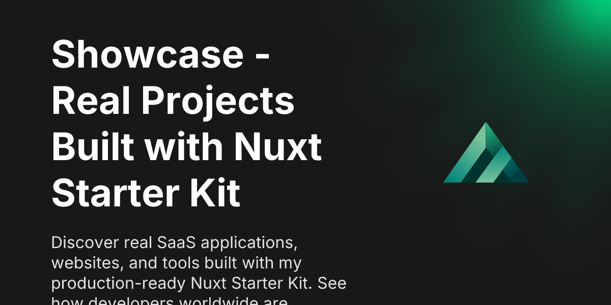 Showcase - Real Projects Built with Nuxt Starter Kit | Nuxt Starter Kit